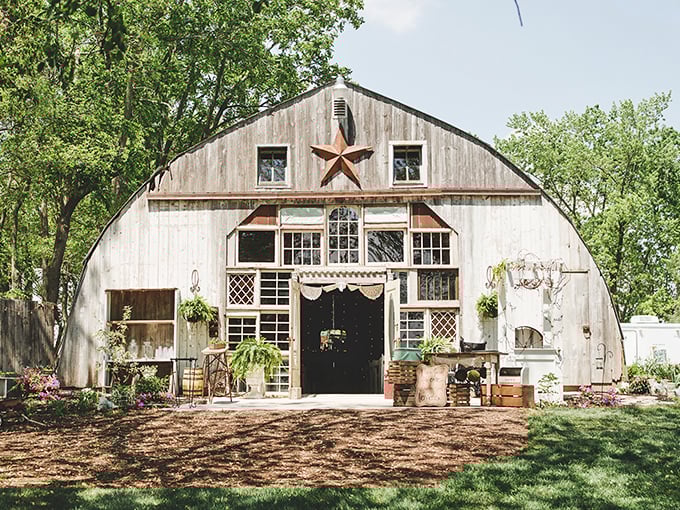 Barn beautiful! Yoder's Farm transformed this agricultural building into a Pinterest board come to life, complete with rustic star.
