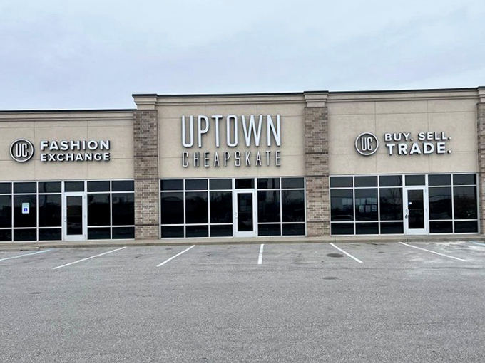 Uptown Cheapskate's sleek design screams "boutique experience" - thrift shopping elevated to an art form here.