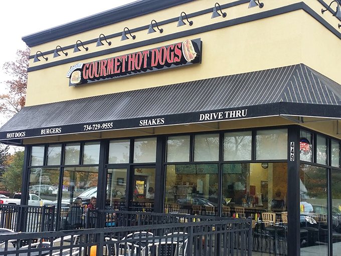 Modern meets classic at this gourmet hot dog destination that elevates street food to art form.