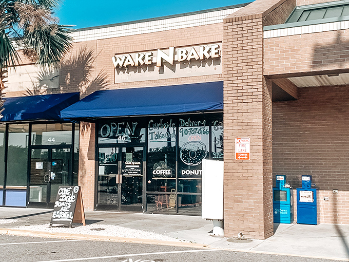 Wake N Bake's beachy exterior hints at the laid-back vibe inside. Vacation calories don't count!