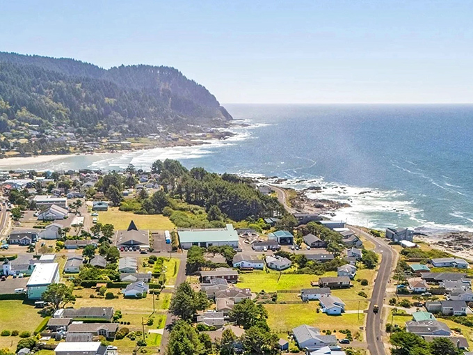 Yachats' rocky coastline creates dramatic tide pools and blowholes that showcase the ocean's incredible sculpting power.