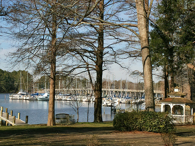 Pamlico River views frame this tiny village where three centuries of history unfold at the pace of a lazy summer afternoon.