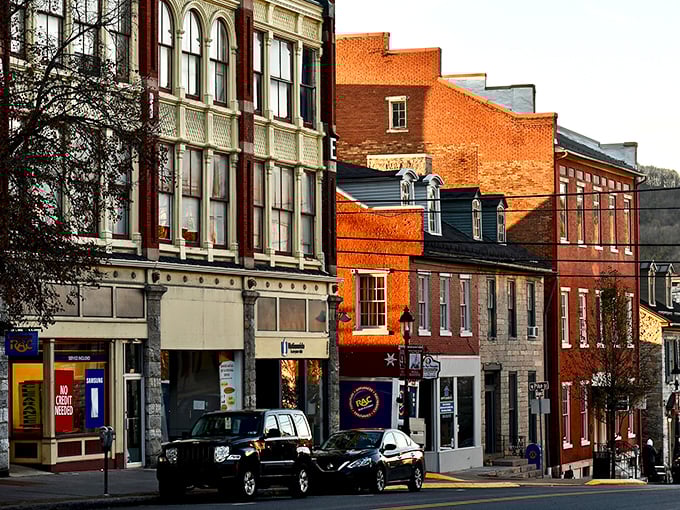 The kind of small-town corner building that's probably housed everything from a general store to today's trendy boutique.