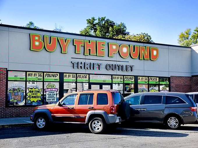 When clothes are sold by the pound, every shopping trip becomes a strategic mission worth planning.