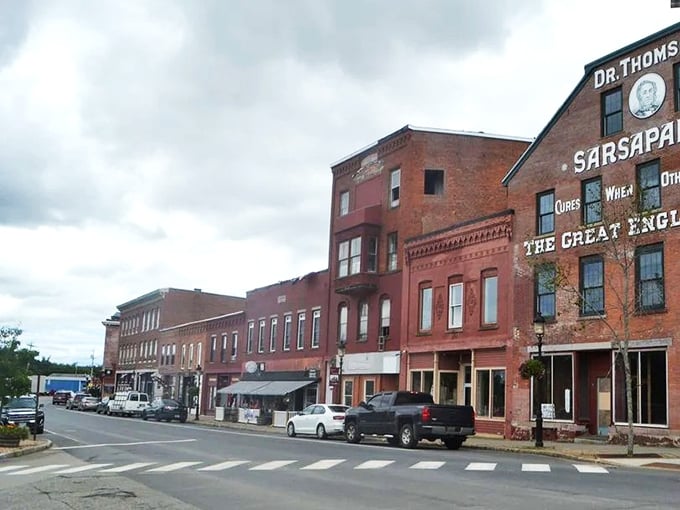Calais' downtown showcases well-preserved brick architecture and vintage signage, offering small-town charm with budget-friendly living options.