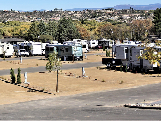 An RV park in Camp Verde offers visitors a comfortable base for exploring the Verde Valley's natural wonders and historic sites.