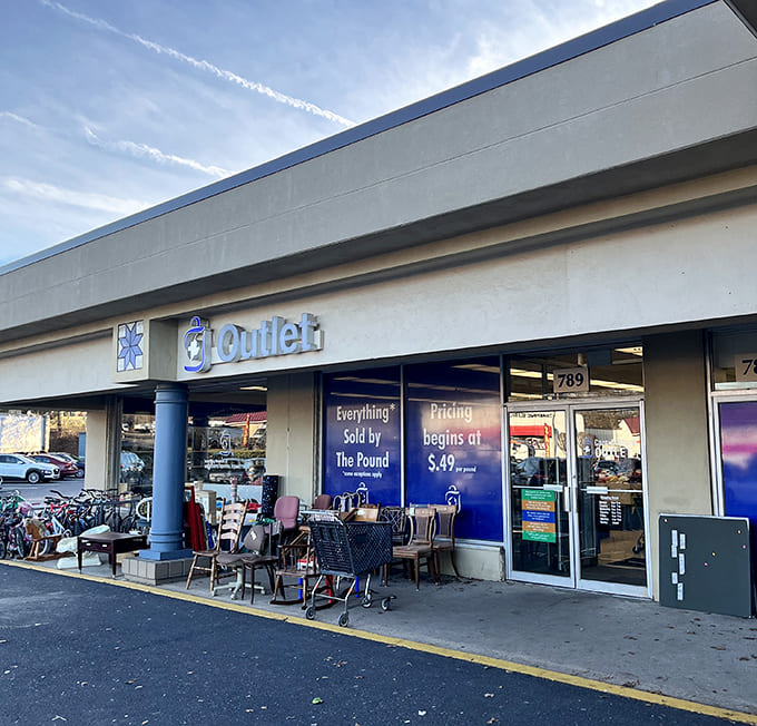 Nestled among manicured landscaping, Care & Share offers a thrifting experience that feels surprisingly upscale.