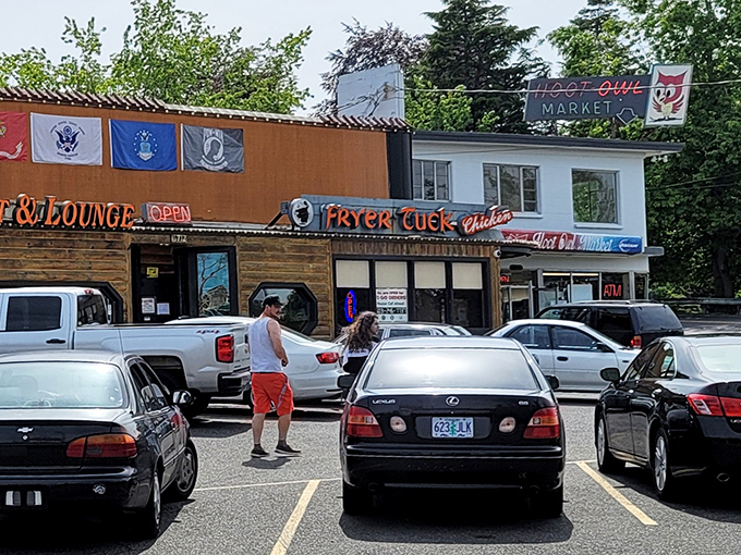 Fryer Tuck's humble parking lot hides one of Portland's most ingenious combinations &ndash; craft cider and crispy, golden chicken.