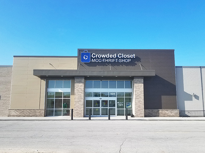 Glass doors and clean lines prove thrift stores can look as good as they feel.