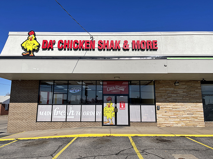The playful name sets the tone for Da Chicken Shak's approach to fried chicken&mdash;serious flavor with a side of fun.