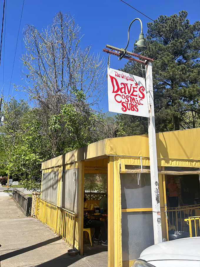 The cosmic journey begins at this unassuming yellow building. Dave's subs have been making Atlantans' taste buds dance since before dancing was cool.