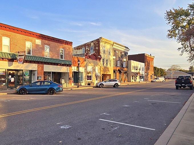 Delmar's historic downtown buildings create a picturesque main street where retirees can shop and dine without breaking the bank.