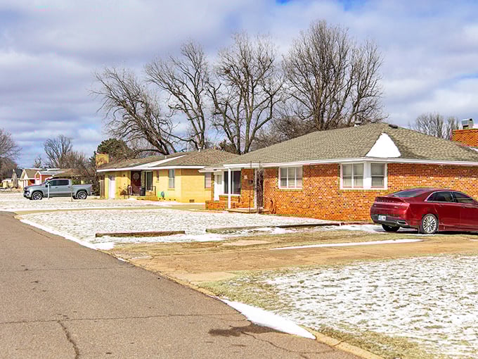 Wide streets and historic buildings create the quintessential small-town atmosphere where neighbors still wave to each other.