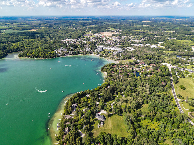 Elkhart Lake's stunning turquoise waters make you wonder if someone secretly imported a Caribbean beach to Wisconsin.