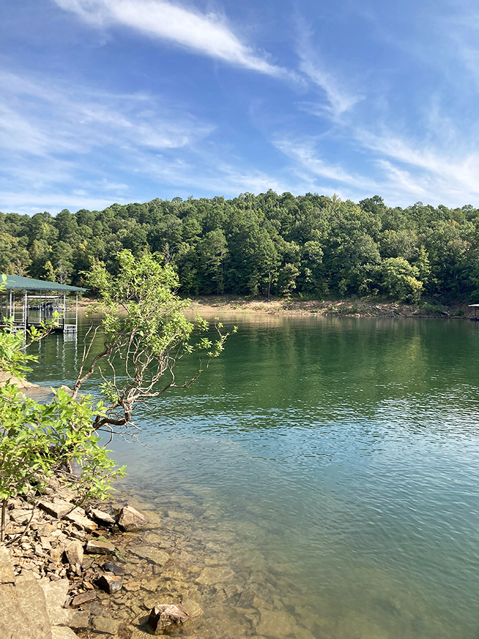Crystal clear waters beckon at Fairfield Bay, where Greers Ferry Lake provides the perfect escape from summer heat.