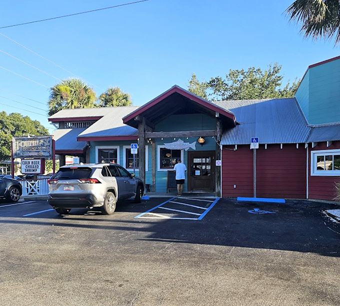 Weathered charm and maritime decorations hint at the authentic fishing village experience waiting inside.