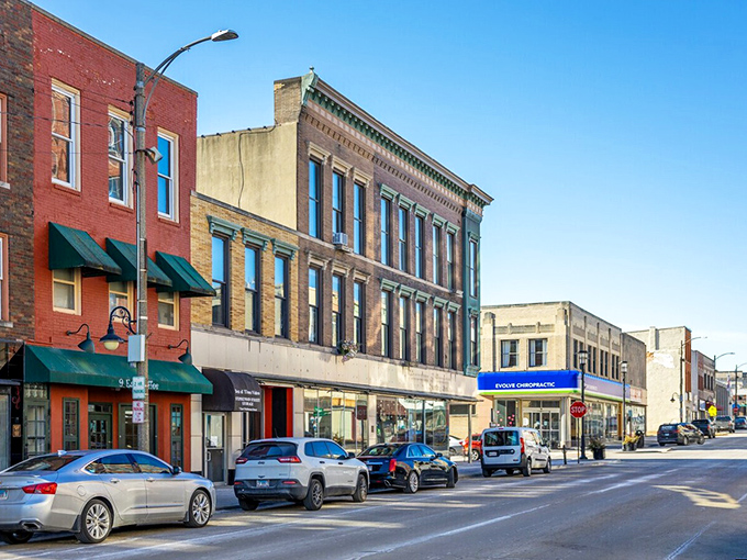Freeport's downtown reveals its "Pretzel City" charm through historic architecture and streets designed for neighborly encounters.