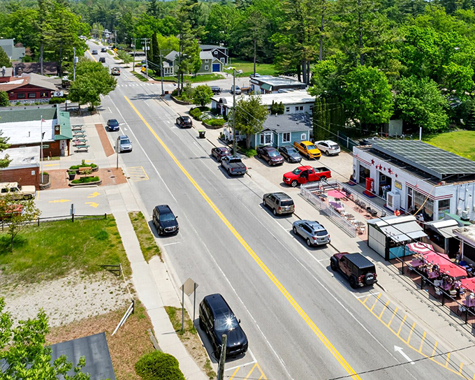 This ferry dock marks the beginning of adventures to places where cell service ends and real conversation begins – technology's loss, humanity's gain.