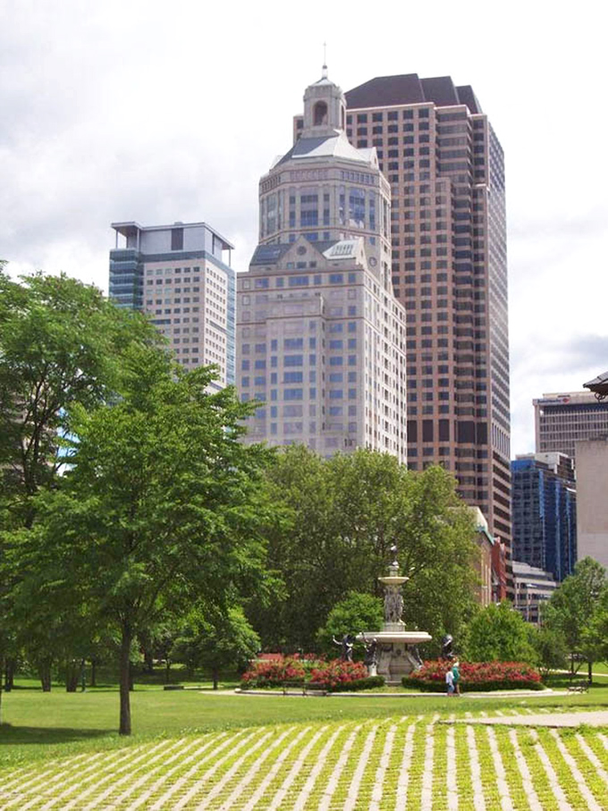 Bushnell Park's fountain and green spaces prove the capital city remembers that people need beauty, not just government buildings.