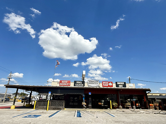 The classic barbecue joint architecture tells you this place focuses on what matters most - incredible food.