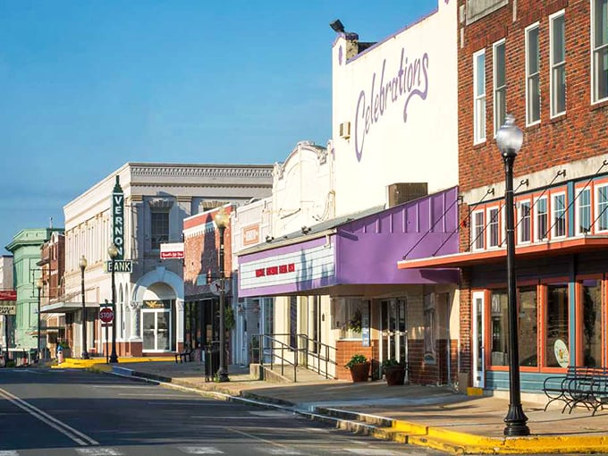 That purple awning in Leesville isn't just a splash of color – it's a wink that says "we don't take ourselves too seriously here."