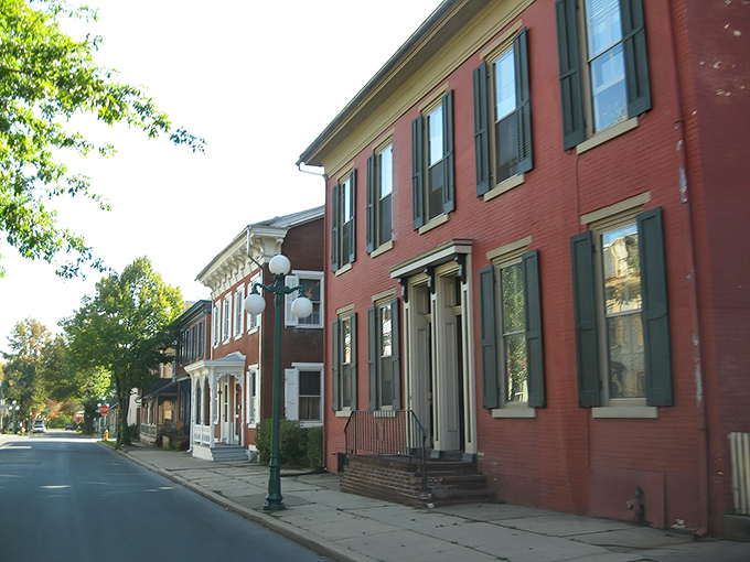 The brick buildings of downtown Lewisburg create a warm backdrop for a community that values both preservation and progress.