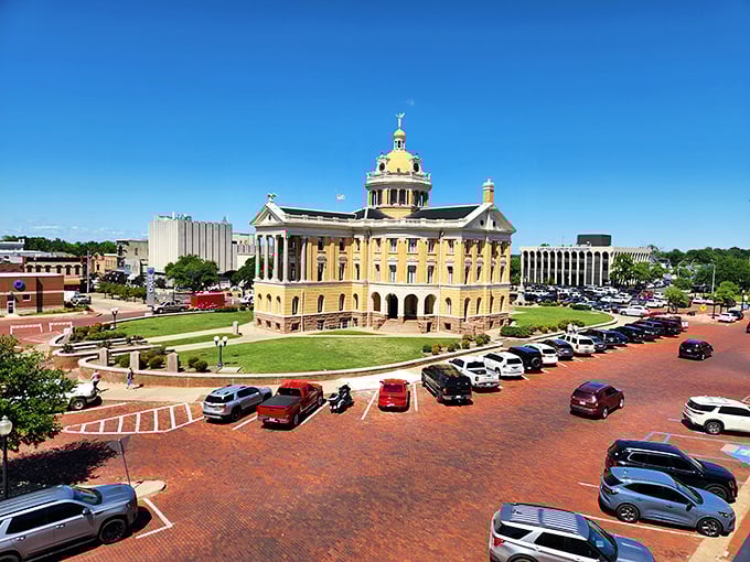 Marshall's courthouse square looks like a movie set with its brick streets and classic architecture - minus the Hollywood price tag.