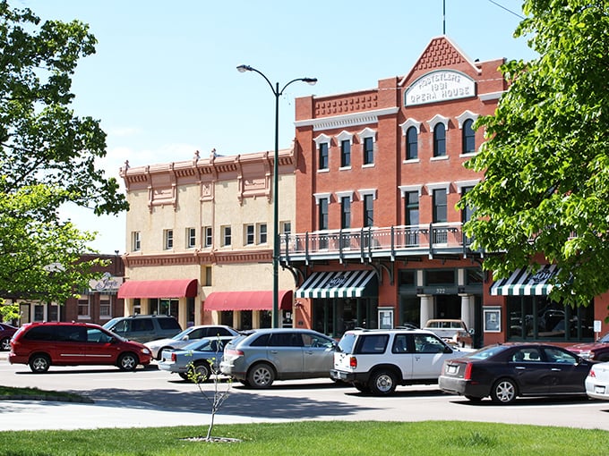 Historic architecture meets modern commerce in this beautifully preserved downtown district with genuine Nebraska charm.