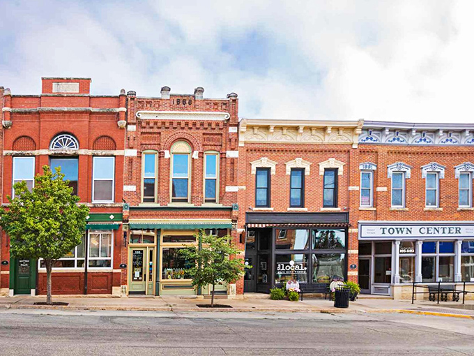 Mount Vernon's brick storefronts create the perfect college town atmosphere where students meet history.