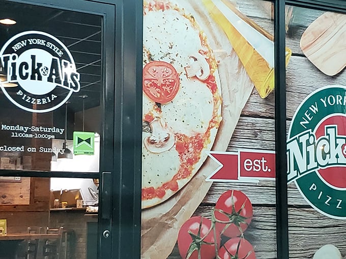 That pizza graphic promises stretchy cheese and perfect fold-ability that would make any Brooklyn native weep with joy.