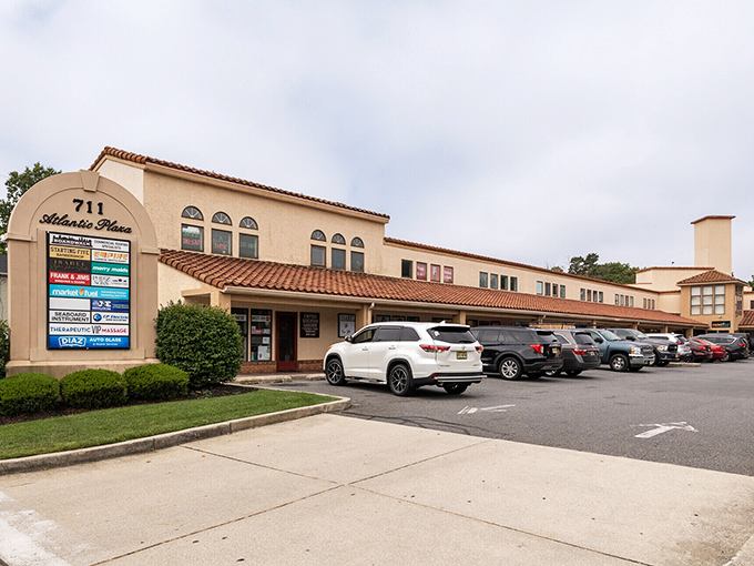 Pleasantville's shopping plaza might not win architectural awards, but it's where locals find everything they need.