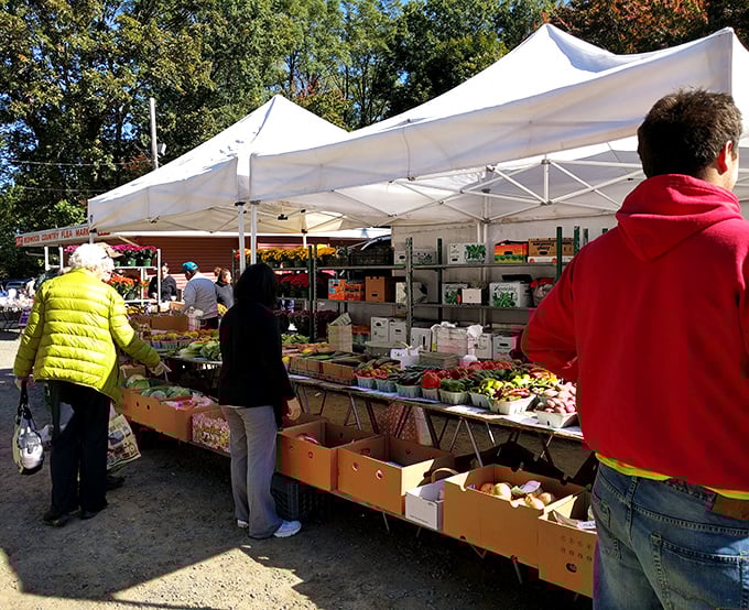Fresh produce and flea market finds create the perfect weekend combination - sustenance for both body and treasure-hunting soul.