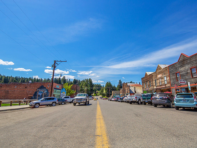 Sunshine bathes Roslyn's classic Western storefronts in golden light. The perfect small town doesn't exi&mdash;oh wait, here it is!