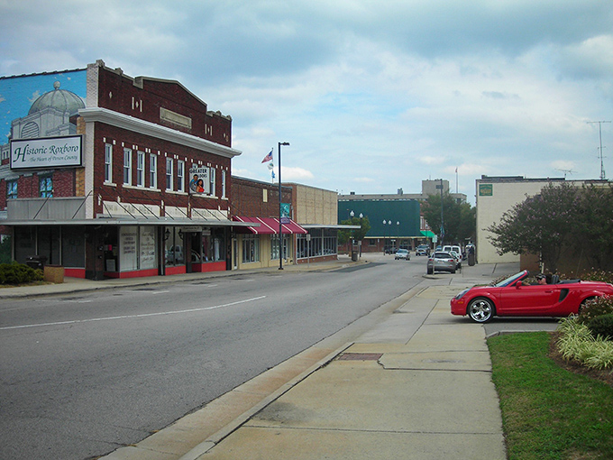 These Roxboro storefronts remember when "online shopping" meant looking through the window.