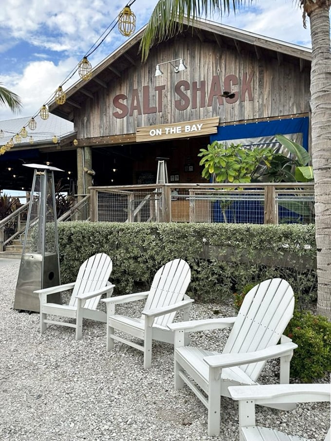 Those white Adirondack chairs aren't just seating &ndash; they're front-row tickets to the best sunset show in Tampa.