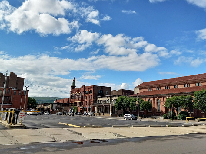 This Scranton street scene showcases the city's brick-and-mortar personality&mdash;solid, dependable, and surprisingly easy on the retirement budget.