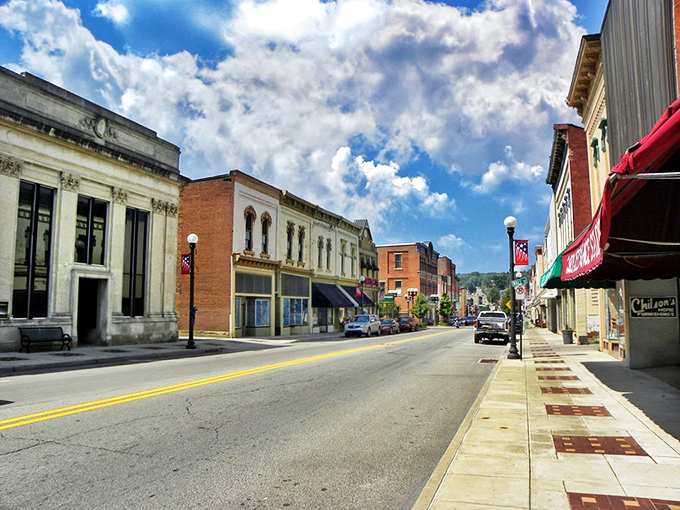 Main Street stretches ahead like an invitation to explore at your own sweet pace.