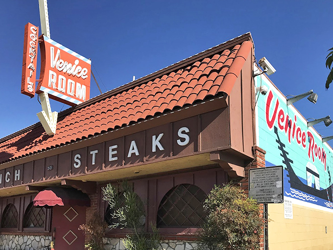 This unassuming brick exterior hides one of California's most unique dining experiences - where you become the steak chef!