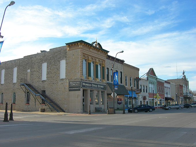 Historic Wamego captures small-town magic, where brick buildings and local pride create an irresistible hometown atmosphere.