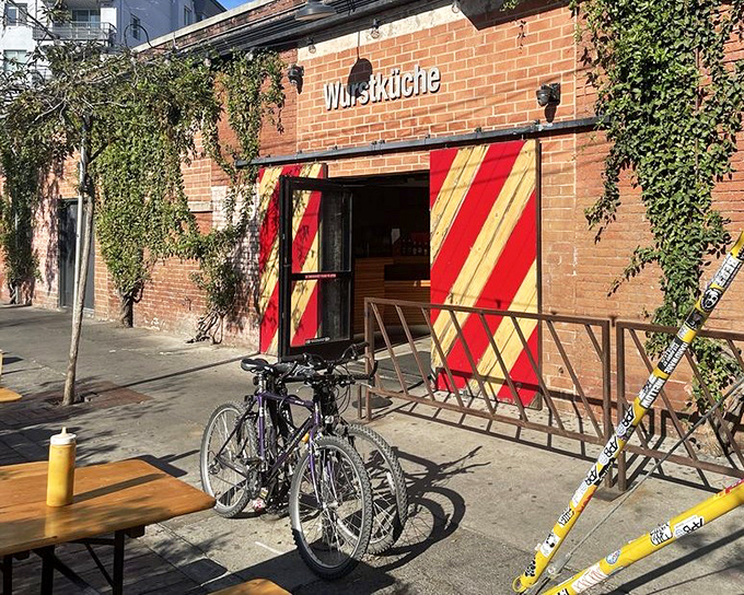 Industrial chic meets German tradition - where adventurous eaters discover that rattlesnake sausage actually tastes pretty amazing.