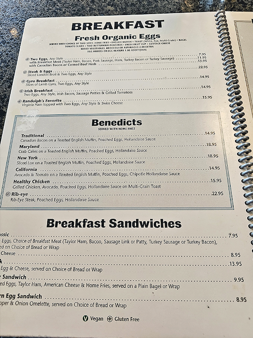 This isn't just a menu&mdash;it's a roadmap to happiness. The benedicts section alone could solve most of life's problems.