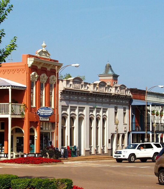dreamy town mississippi postcard ftr