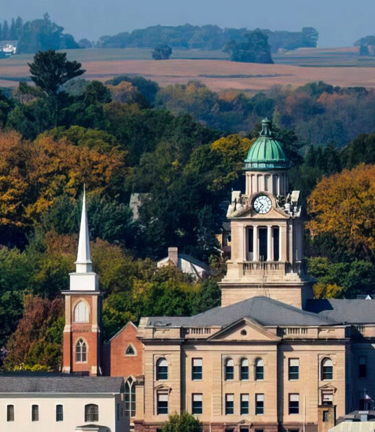 iowa postcard straight towns ftr