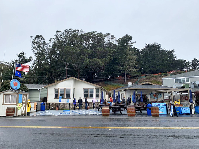 The unassuming exterior of Spud Point Crab Company, where culinary magic happens behind a humble façade. Like finding a pearl in an oyster, the real treasure awaits inside.