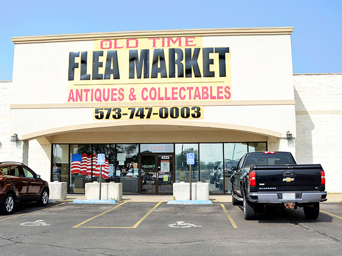 The unassuming storefront of Old Time Flea Market belies the treasure trove within &ndash; like finding a portal to the past hiding in plain sight.