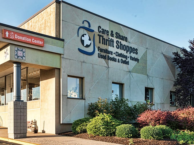 The unassuming exterior of Care & Share Thrift Shoppes belies the treasure trove waiting inside, like finding a secret portal to bargain heaven in Souderton.