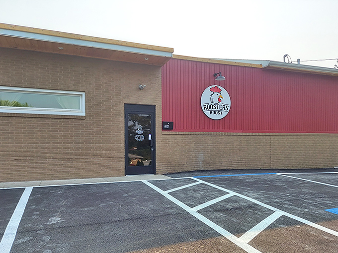 The unassuming red exterior of Roosters Roost might not scream "food paradise," but that rooster logo is basically a treasure map to flavor country.