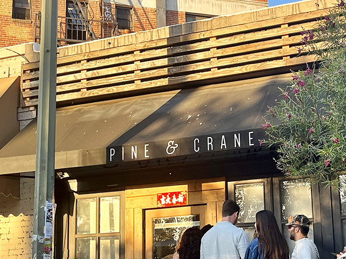 That black awning beckons like a beacon for hungry souls seeking Taiwanese comfort on Griffith Park Boulevard.