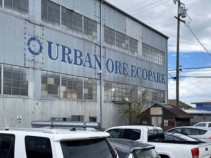 Urban Ore&rsquo;s unassuming exterior, marked by its iconic blue sign, invites you into a world where one person&rsquo;s castoffs become another&rsquo;s treasures.