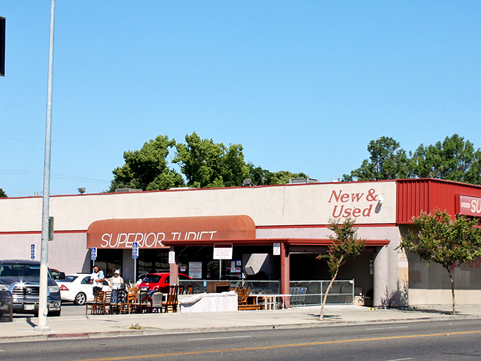 The unassuming exterior of Superior Thrift Store belies the wonderland within. Like a treasure chest disguised as a regular building, it's Stockton's worst-kept secret.